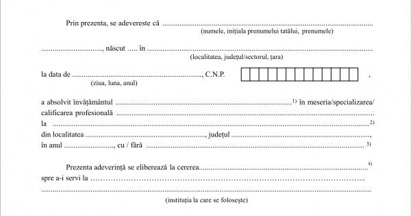 Adeverinta absolvire studii A4, imprimate scolare, imprimate scolare ...